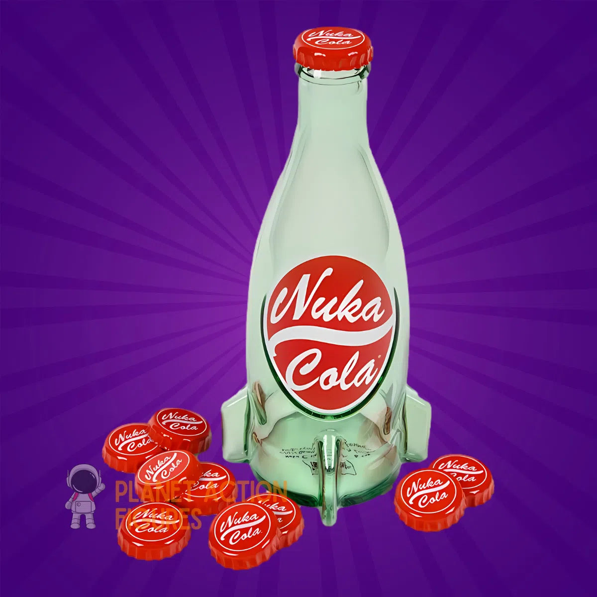 Fallout Nuka Cola Glass Bottle And Caps Dpi Planet Action Figures